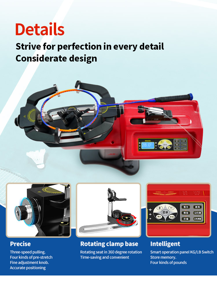 Badminton Rackets SIBOASI S516 Badminton Automatic Standing Racquet Stringing Machine